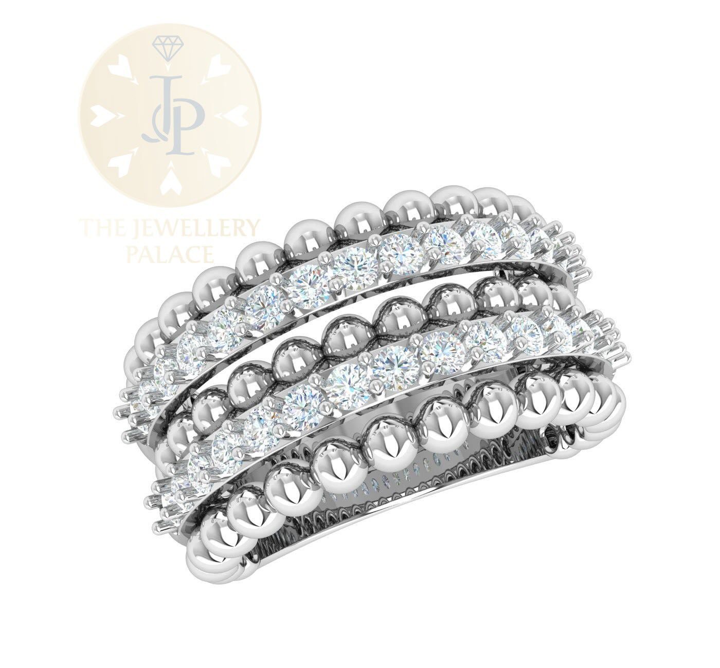 Women's Multi Row Diamond Ring | Cayman Resident